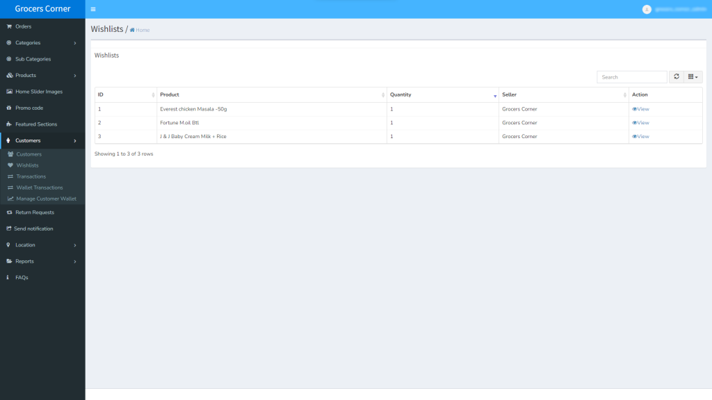 Grocers Corner App Development - UJUDEBUG