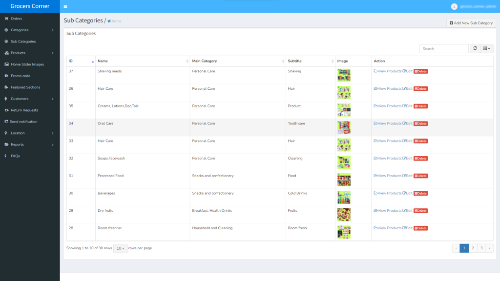 Grocers Corner App Development - UJUDEBUG
